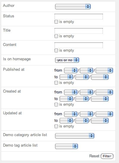New In Symfony 12 The Admin Generator Symfony Blog