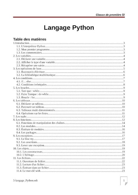 Pdf Langage Python Pedagosin1ere5