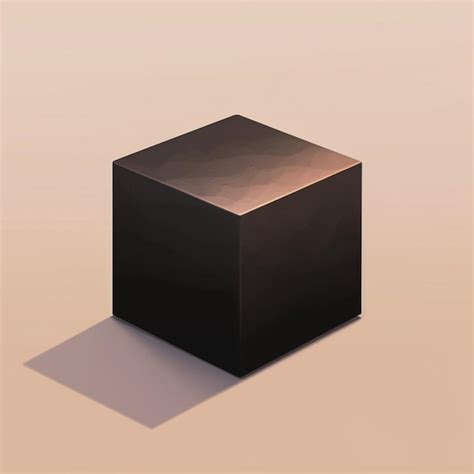 Premium Photo A Close Up Of A Black Cube With A Shadow On A Beige Background Generative Ai