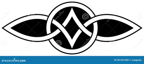 Serch Bythol In Black Contour Celtic Symbol Isolated Background