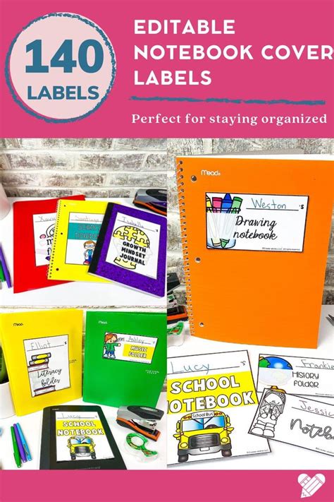 Editable Notebook Labels Editable Notebook Or Folder Labels Notebook Labels Folder Labels