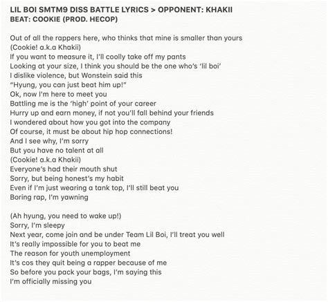 Rap Battle Lyrics