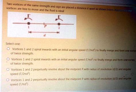Aerodynamics Vortices Are Free To Move And The Fluid Is Ideal Two Vortices Of The Same Strength
