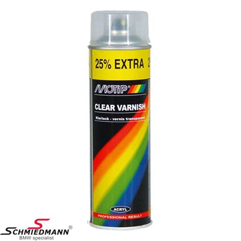 Motip high gloss clear varnish spray 500ML. 8404009