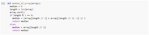 Median Of Sorted Array Using Python