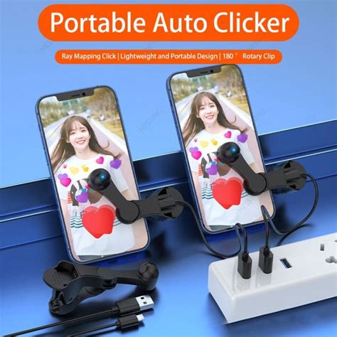 Mobile Phone Screen Clicker Live Stream Mute Tap Tiktok Like Tap Auto Clicker Device Physical