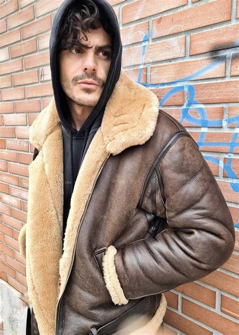 Shearling Coat Fur Coat Flying Jacket Street Fits Sheepskin Jacket Aviator Jackets Cute