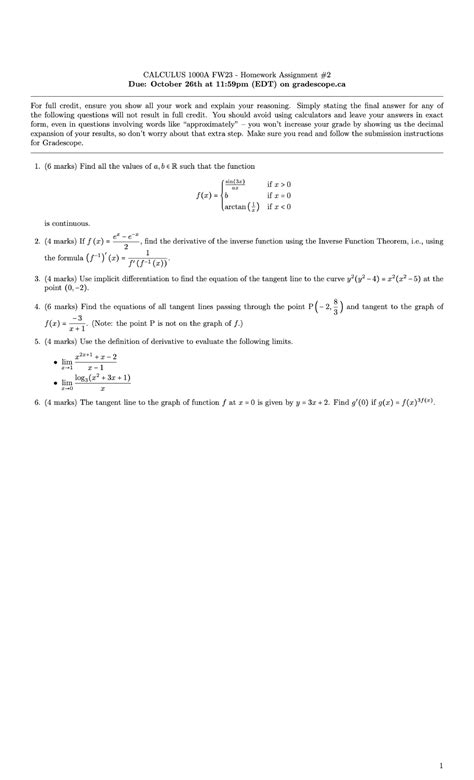 CALC Assignment Calculus A B Studocu