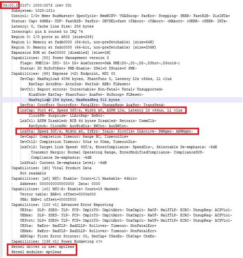 How To Determine The PCI E Bus Speed Of A PCI E Card In A RedHat Based Linux Distribution Dell US