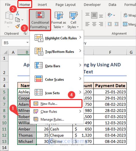 How To Use And Function In Excel With Text Easy Examples