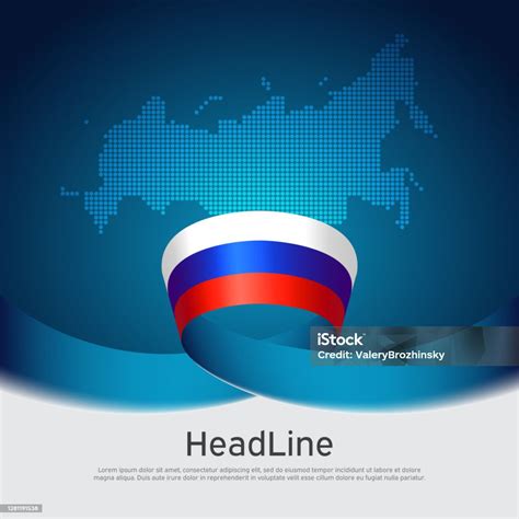 러시아 국기 배경 모자이크지도 파란색 흰색 배경에 러시아어 플래그 내셔널 포스터 벡터 삼색 디자인 국가 러시아어 애국 배너 커버