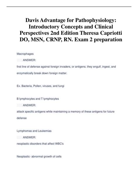 Mastering Pathophysiology Comprehensive Exam Prep Package Stuvia Us