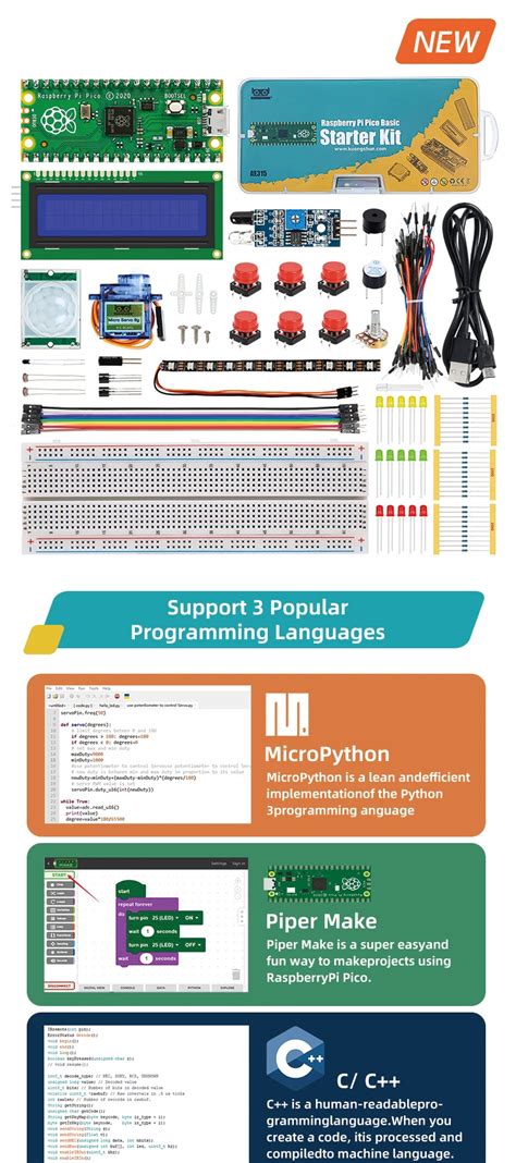 Raspberry Pi Pico Starter Kit Basic Programming Essentials