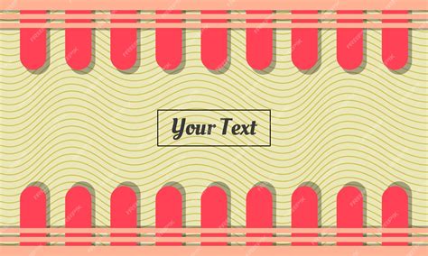 Premium Vector Wavy Background Template With Fence Frame Flat Vector Background Copy Space For