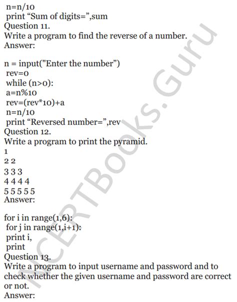 Pdf Important Questions For Class Computer Science Python Chapter Review Of Python