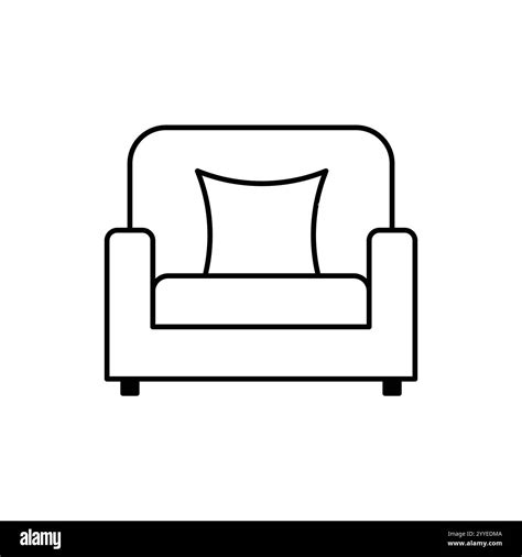Armchair Linear Style Sign For Mobile Concept And Web Design Symbol Logo Illustration Pixel