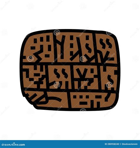 Writing Human Evolution Color Icon Vector Illustration Stock Vector