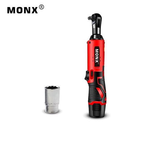 Monx 12v 무선 전기 렌치 자동차 수리 도구 세트 45nm 38 앵글 드릴 스크루 드라이버 제거 나사 너트 전기 토크