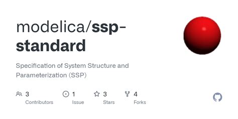 github modelica ssp standard specification of system structure and parameterization ssp