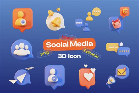 3d Social Media Notification Icon Figma