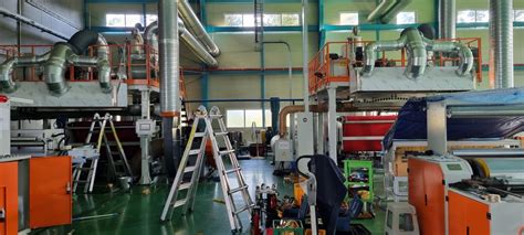 평택 마스크원단 사출 장비 분해작업 및 이전 작업 하늘중량의 현장사진입니다