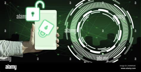 Hand Holding Mobile Phone Presenting New Futuristic Technologies Palm Carrying Cellphone