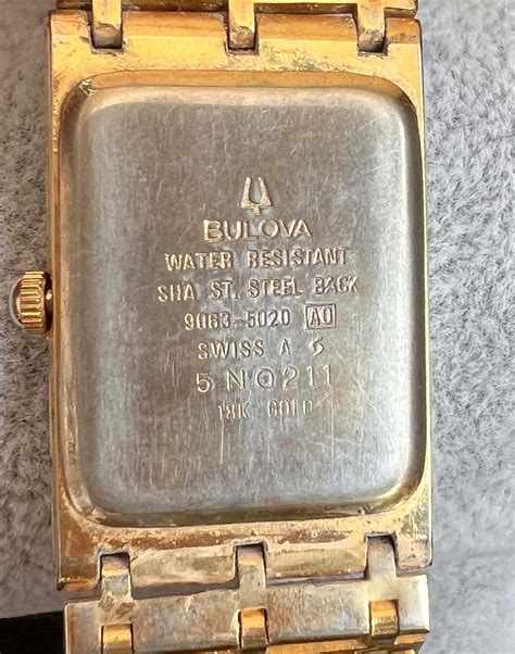 Bulova 18k Gold Watch 9063 5020 Mens 4620221010