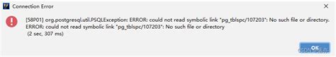 Idea Database连接pgsql 58p01 Orgpostgresqlutilpsqlexception Error