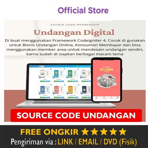 Jual Source Code Undangan Pernikahan Original Murah Harga Diskon Juli