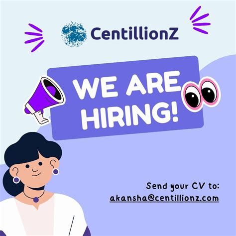 Hi Connections We Are Hiring Centillionz It Solutions Ltd Is