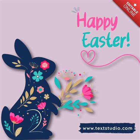 Colorful Happy Easter Instagram Post Free Design Template