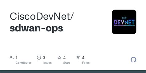 GitHub CiscoDevNet Sdwan Ops