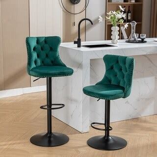 Swivel Velvet Barstools Adjusatble Seat Height From 25 33 Inch Bed