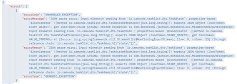 Json Parser Error · Issue 18 · Camunda Community Hubcamunda Tasklist Client Java · Github