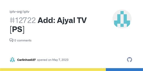 Add Ajyal Tv Ps · Issue 12722 · Iptv Orgiptv · Github