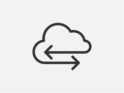 Technology Icon Cloud Computing Connection Big Data Global Server Line Design Symbol 52194841