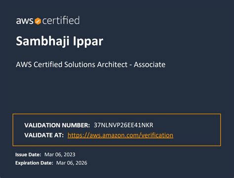 Sambhaji Ippar On Linkedin Awssolutionsarchitect Aws Awscloud Awscertified Awscommunity