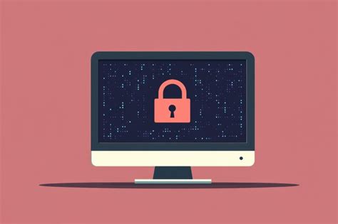 modern computer illustration showcasing secure browsing with a pixelated padlock on screen