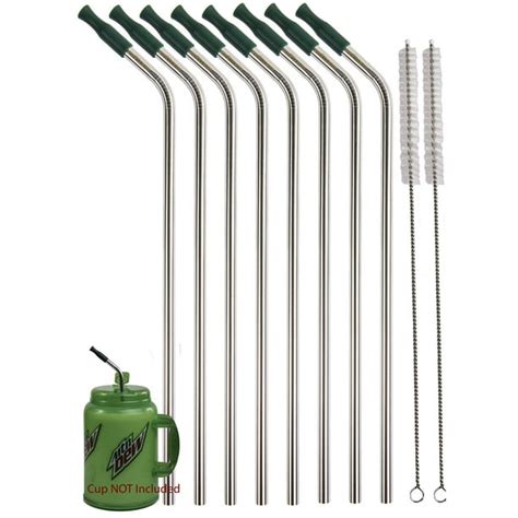 10 Silicone Tips 9mm For 14 Stainless Steel Straws Jumbo Big Gulp 64 Oz 100 Oz Huge Super Long