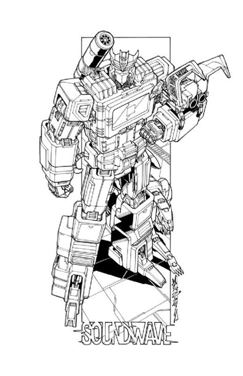 Soundwave Line Art Alex Milne In Sam Catoes Transformers Comic Art