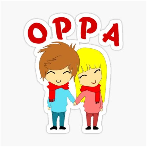 Oppacute Korean Boy And Girl Sticker By Doctors Apparel Redbubble