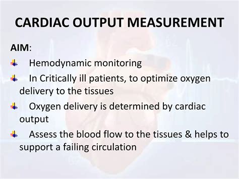 Measurement Of Cardiac Output Pptx