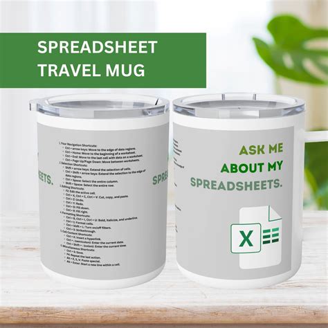 Excel Spreadsheet Coffee Mug Travel Coffee Cup Ask Me About My Spreadsheets With List Of