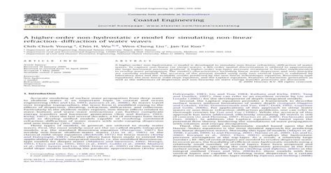 a higher order non hydrostatic σ model for simulating non linear