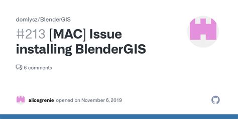 [mac] issue installing blendergis · issue 213 · domlysz blendergis · github