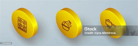 등각 투영 선 설정 가스 렌지 계량 컵과 그릇 및 요리 냄비 불 아이콘 벡터 3차원 형태에 대한 스톡 벡터 아트 및 기타 이미지 3차원 형태 가열장치 가정 생활