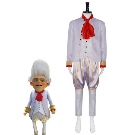 Shrek Rumpelstiltskin Costume White Vest Coat Pants Set
