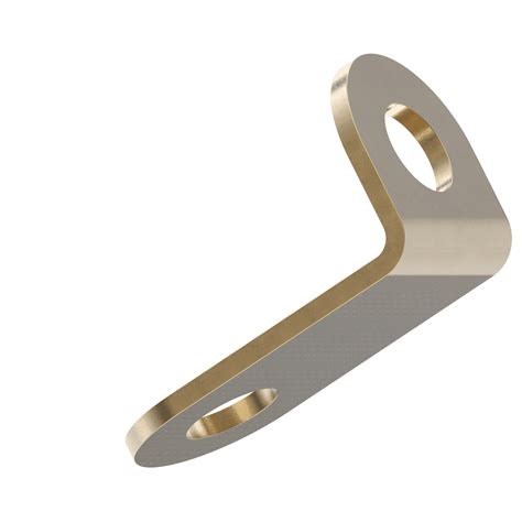 295mm X 16mm L Brackets Brass Plated Steel