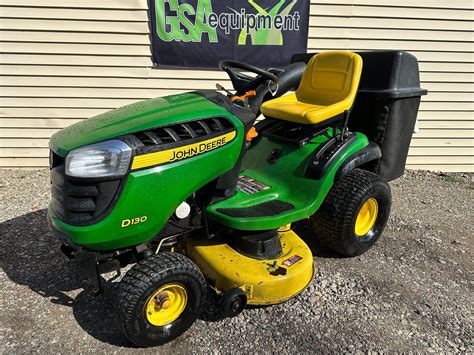 42 John Deere D130 Lawn Tractor W Rear Bagger And Snow Plow Lawn Mowers For Sale And Mower