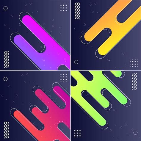 Premium Vector Minimalistic Fluid Dynamic Shapes With Abstract Geometric Gradients